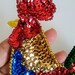 Rooster Sequin Patch, Chicken Sequin Applique, Mexican Gallo Sequin ...
