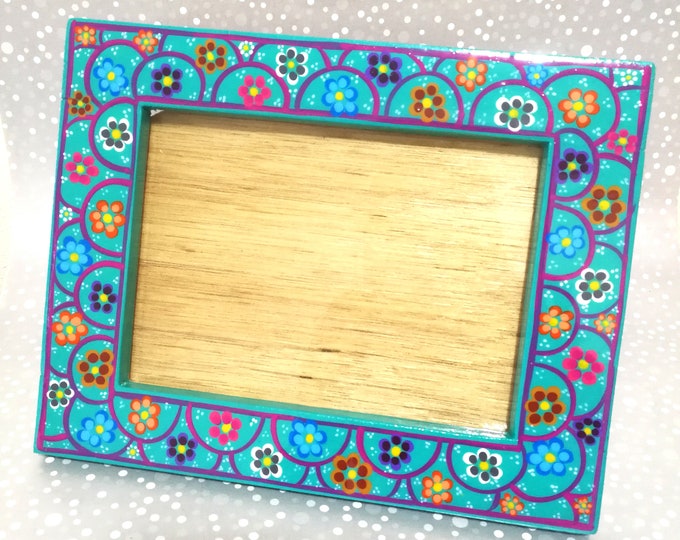 Mexican Aqua Photo Frame, Christmas Family Picture Frame, Mexican Blue ...