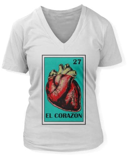 El Corazon loteria card, Mexican Loteria Printable, Mexican heart ...