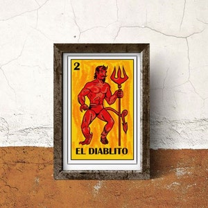 El Diablo Loteria, Mexican Loteria Printable, El Diablito, Mexican the ...