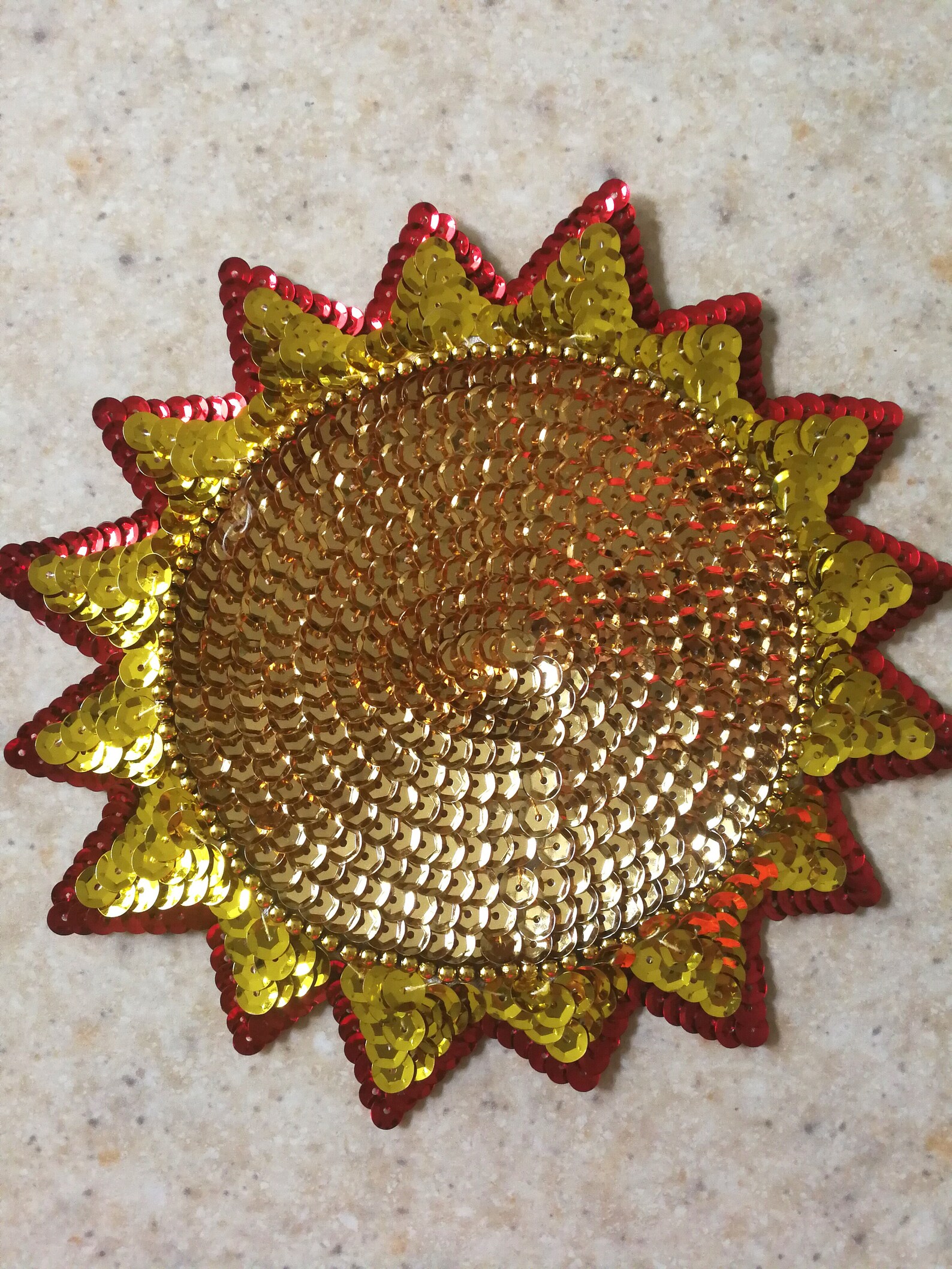Set of 2 Sun Sequin Patch Golden Sun Sequin Patch El Sol - Etsy