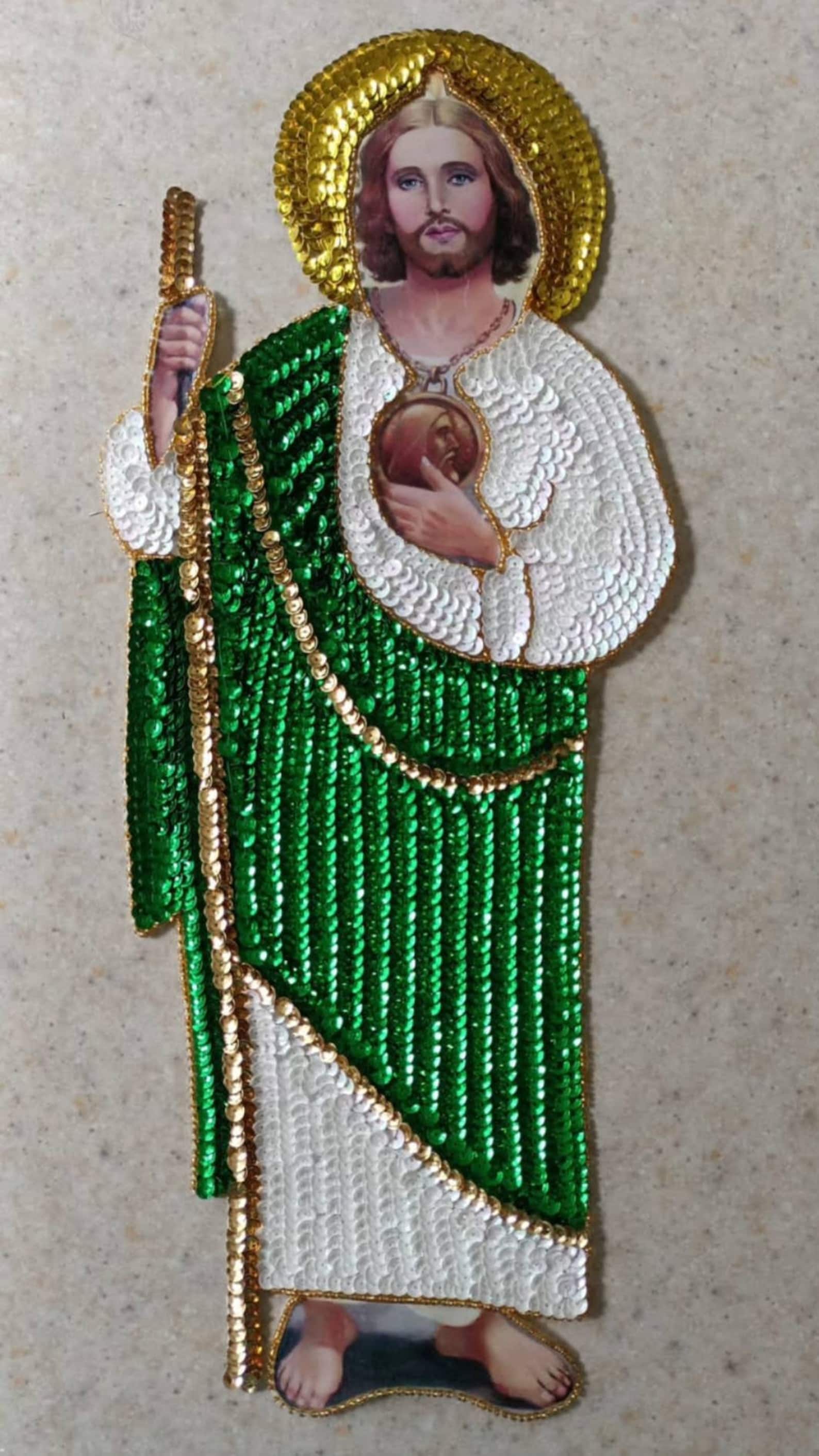 San Judas Tadeo Sequin Patch, Saint Jude Patron De Lo Imposible ...