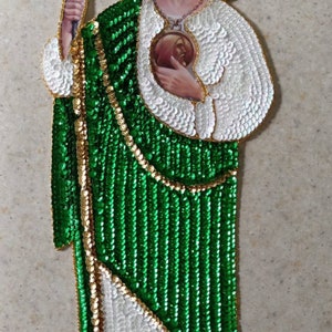San Judas Tadeo Sequin Patch, Saint Jude Patron De Lo Imposible ...