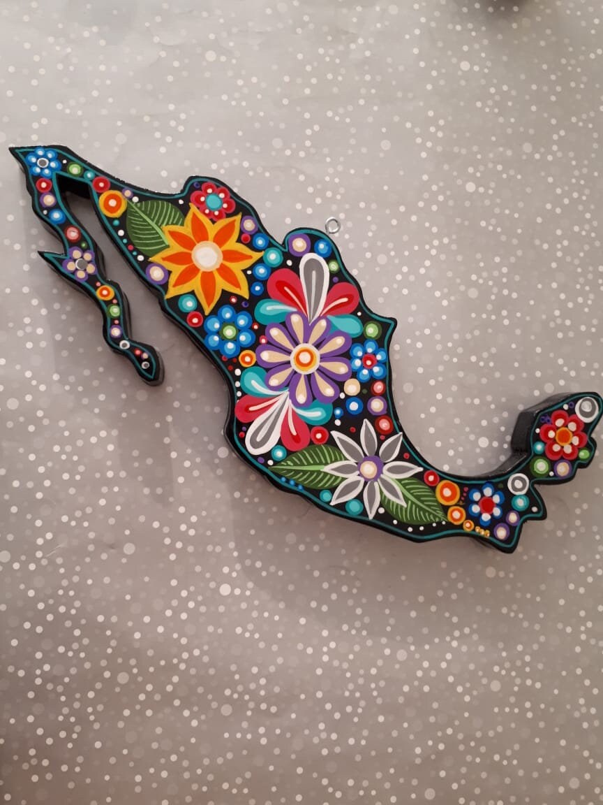 Mexico Map Handpainted Mexican Map Mexico Home Wood Sign - Etsy