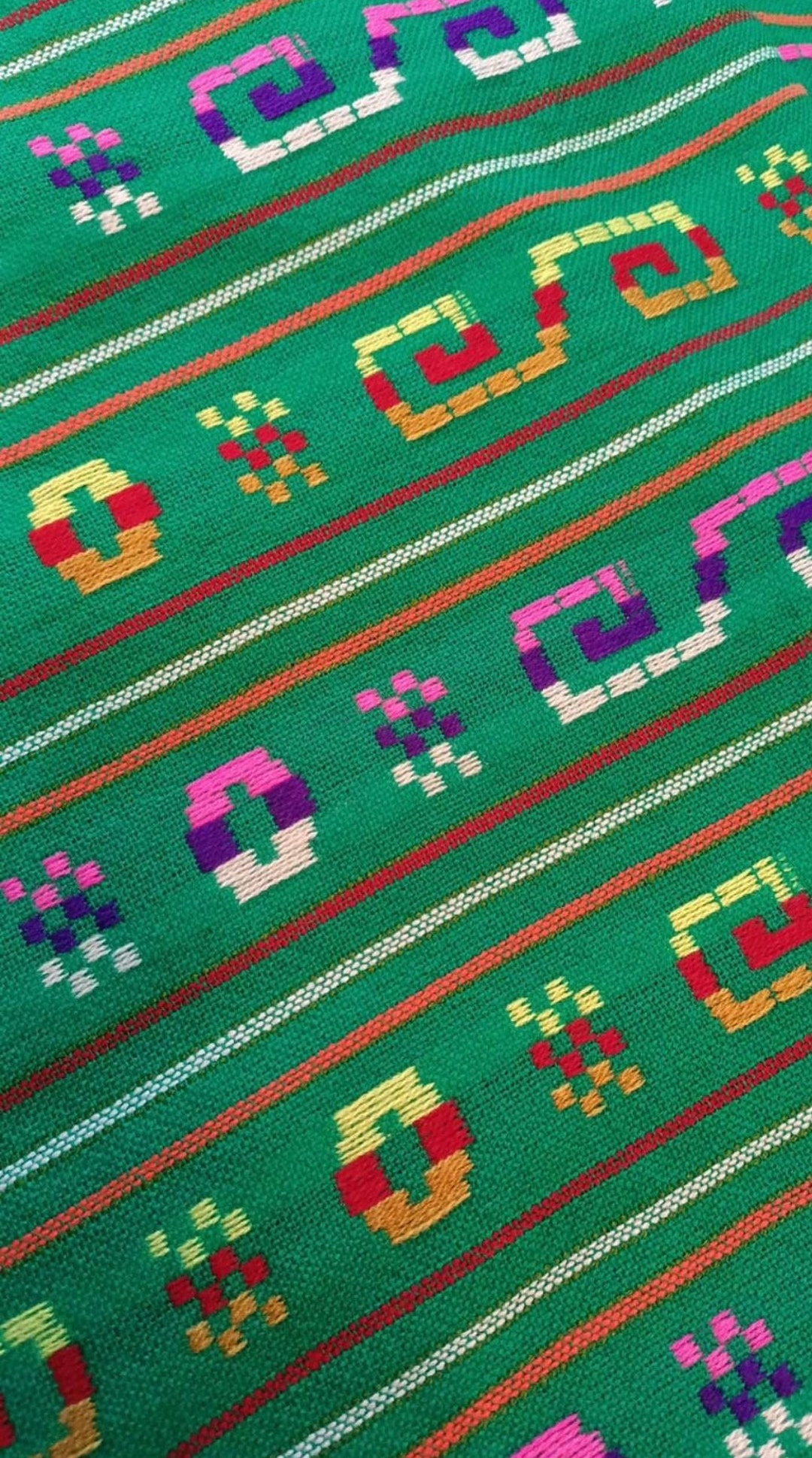 Mexican Rebozo Green Folk Blanket Mexico Fabric by Yard - Etsy
