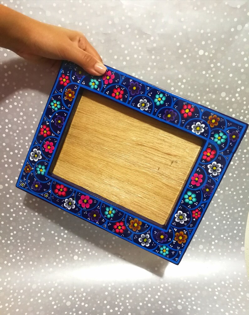 Mexican navy blue photo frame Mexican Christmas family | Etsy