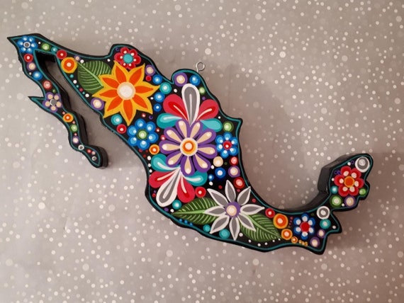 Mexico Map Handpainted Mexican Map Mexico Home Wood Sign - Etsy