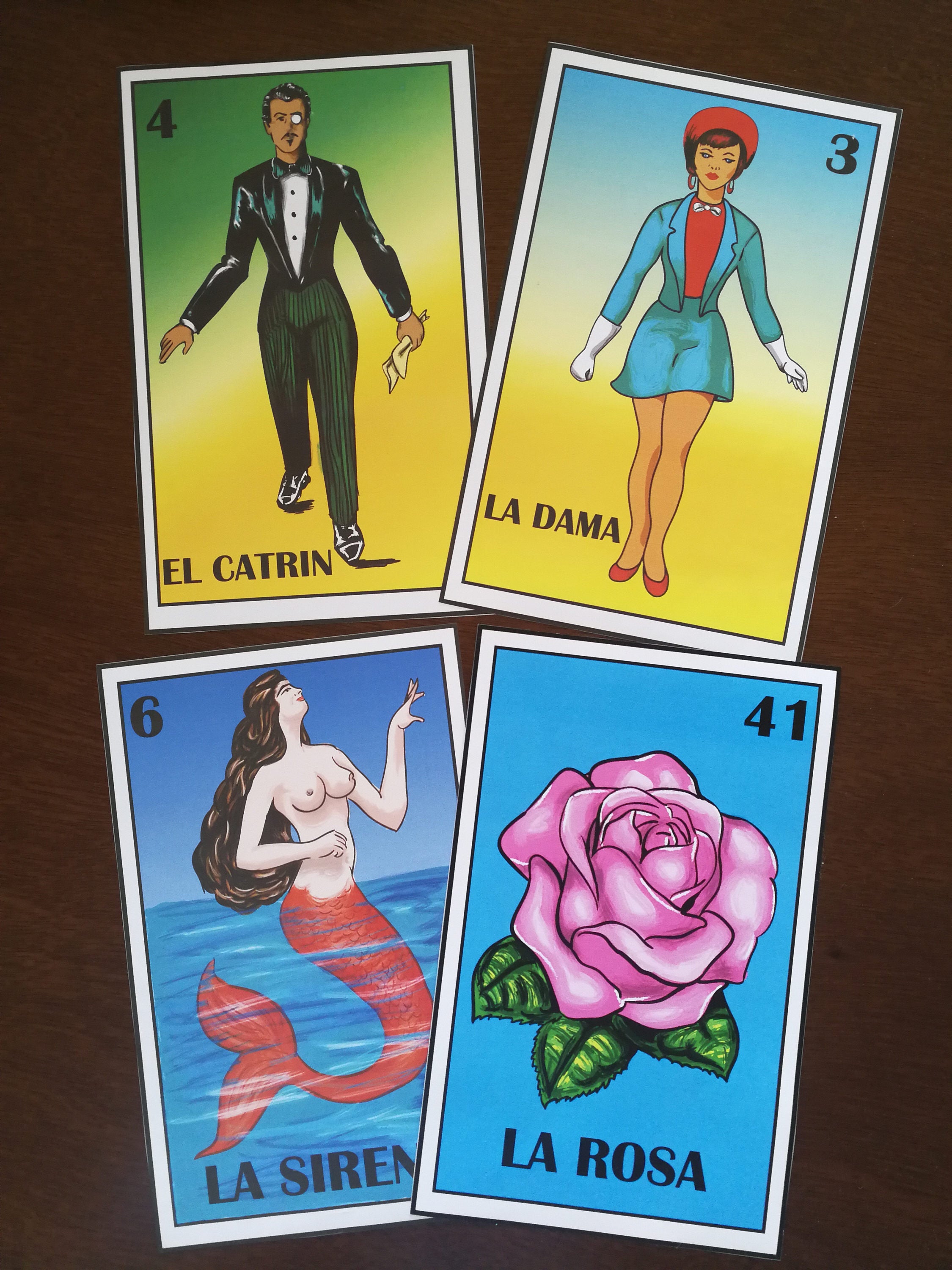 4 Mexican Loteria Stickers Medium Loteria Vinyl Sticker - Etsy