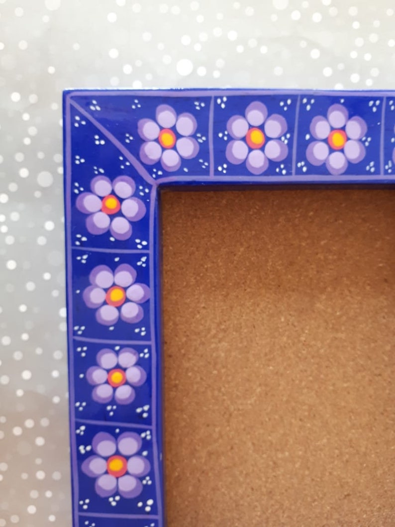 Mexican Purple Frame Handpaint Photo Frame Mexican Portrait - Etsy