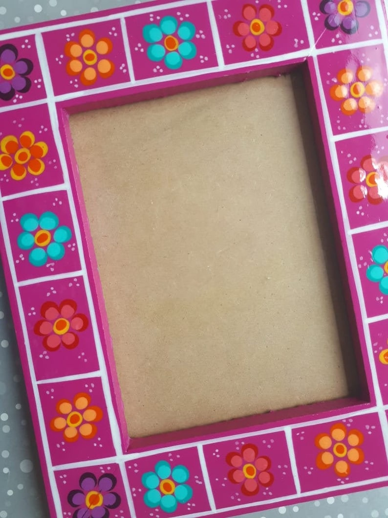 Mexican Pink Photo Frame Mexican Family Picture Frame Pink - Etsy