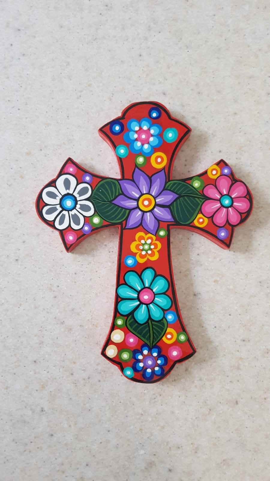 Mexican Red Wood Cross Mexican Sacred Heart Cross Mexican - Etsy Hong Kong