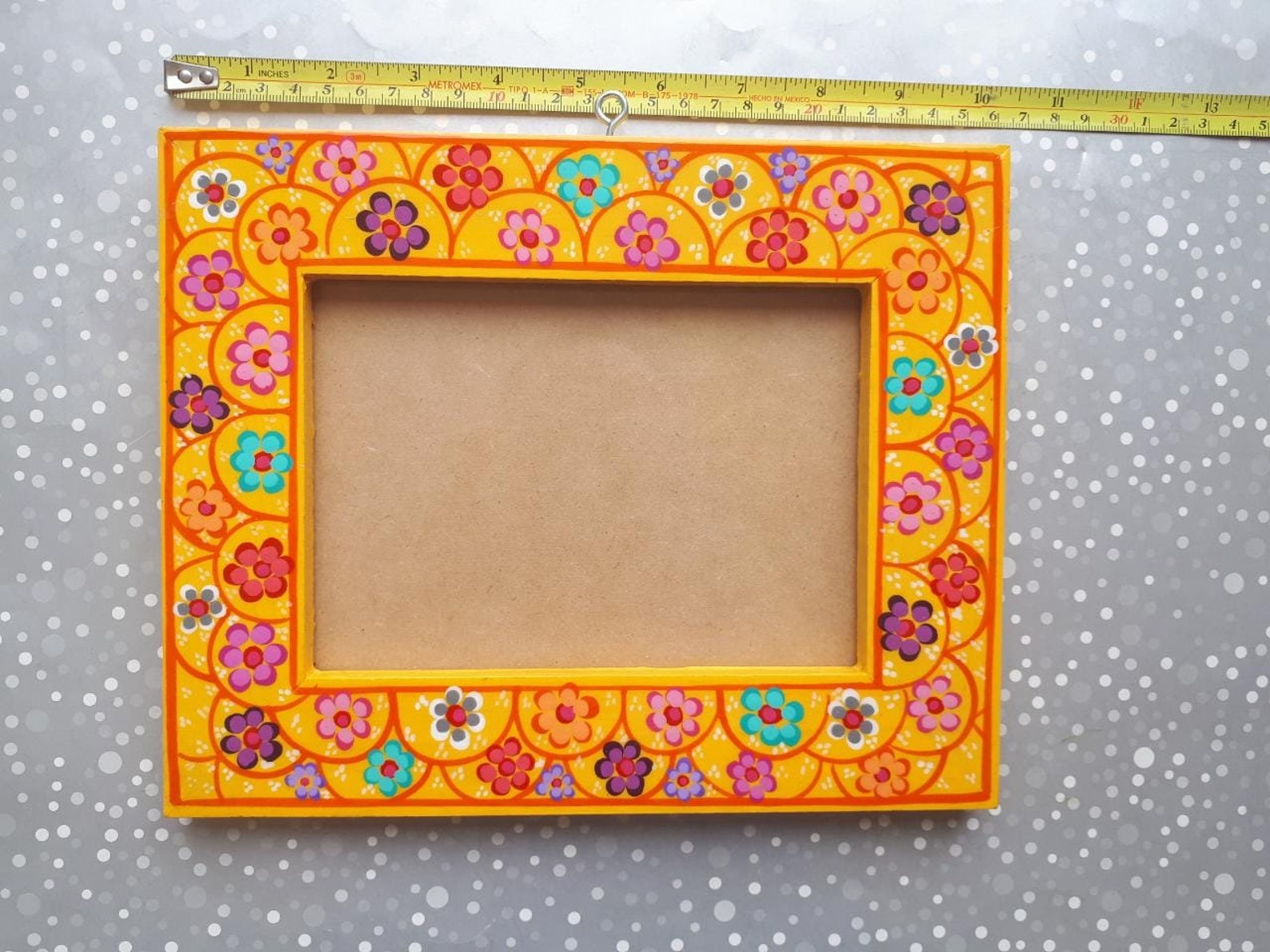 Yellow Photo Frame, Mexican Photo Frame, Mexico Family Picture Frame ...