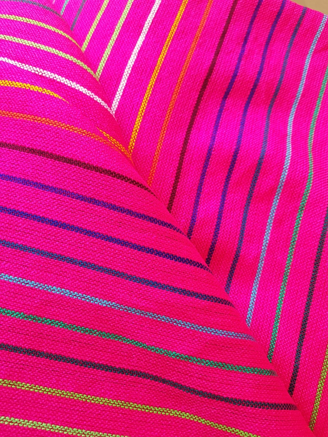 Mexican Pink Rebozo Supply Aztec Fabric Mexican Striped - Etsy