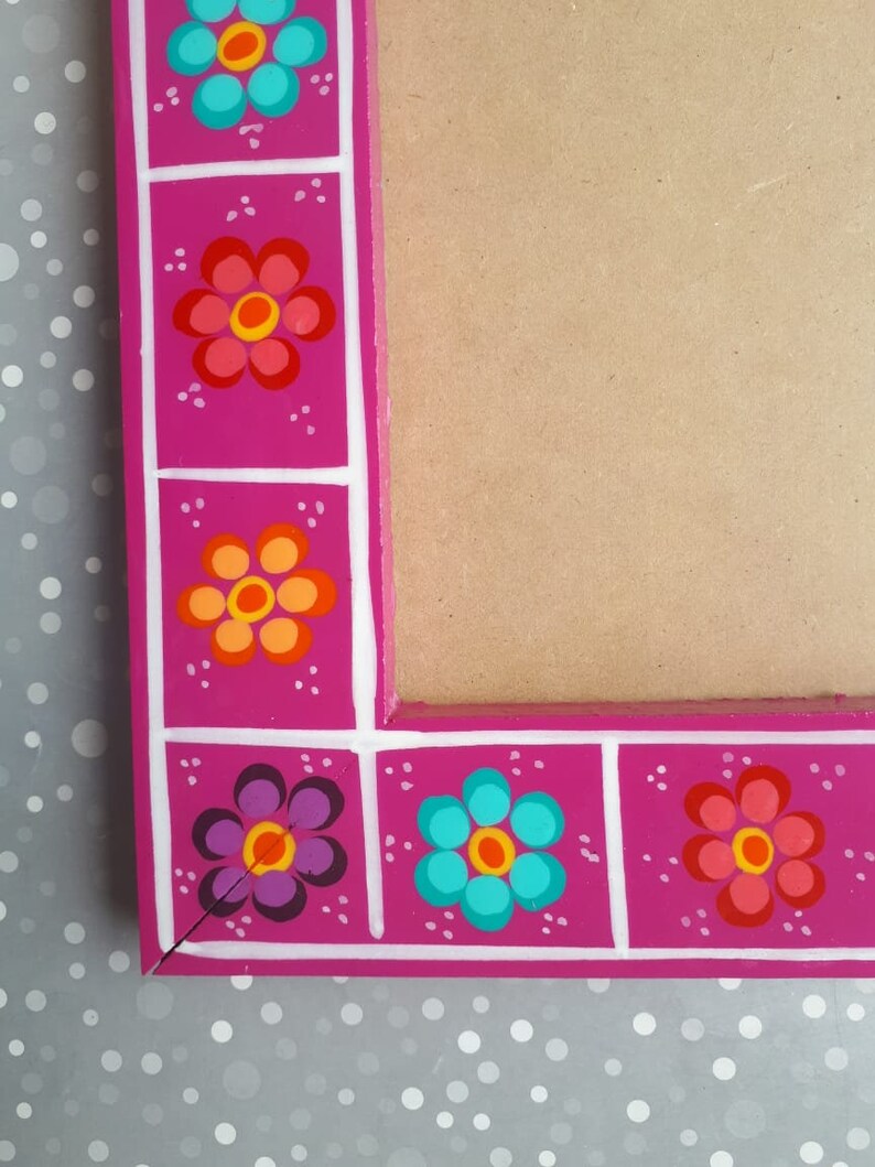 Mexican Pink Photo Frame Mexican Family Picture Frame Pink - Etsy