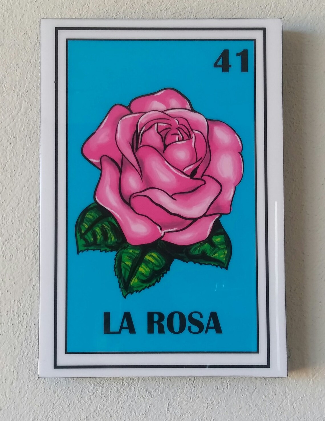 Marco de loteria mexicana Loteria La Rosa Como la flor | Etsy