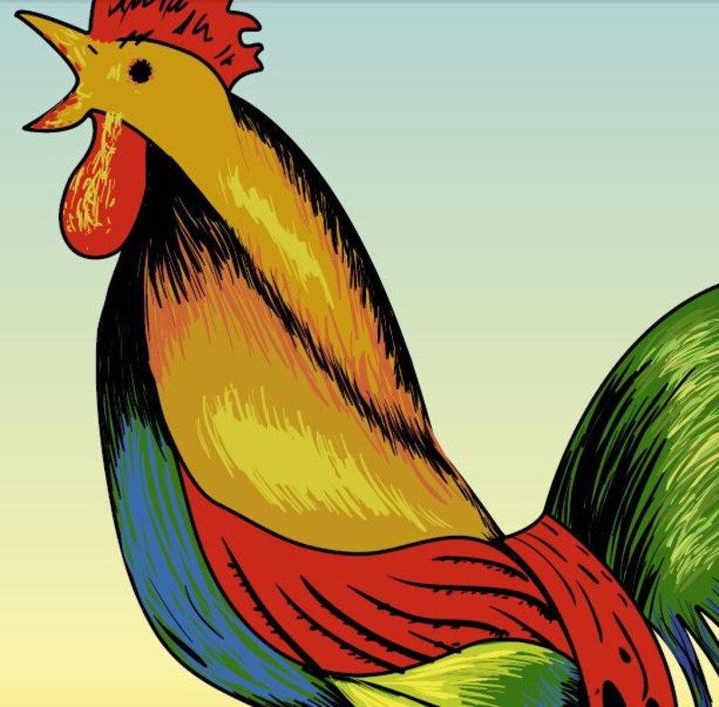 Mexican Loteria El Gallo Loteria Card Country Wall Art the - Etsy