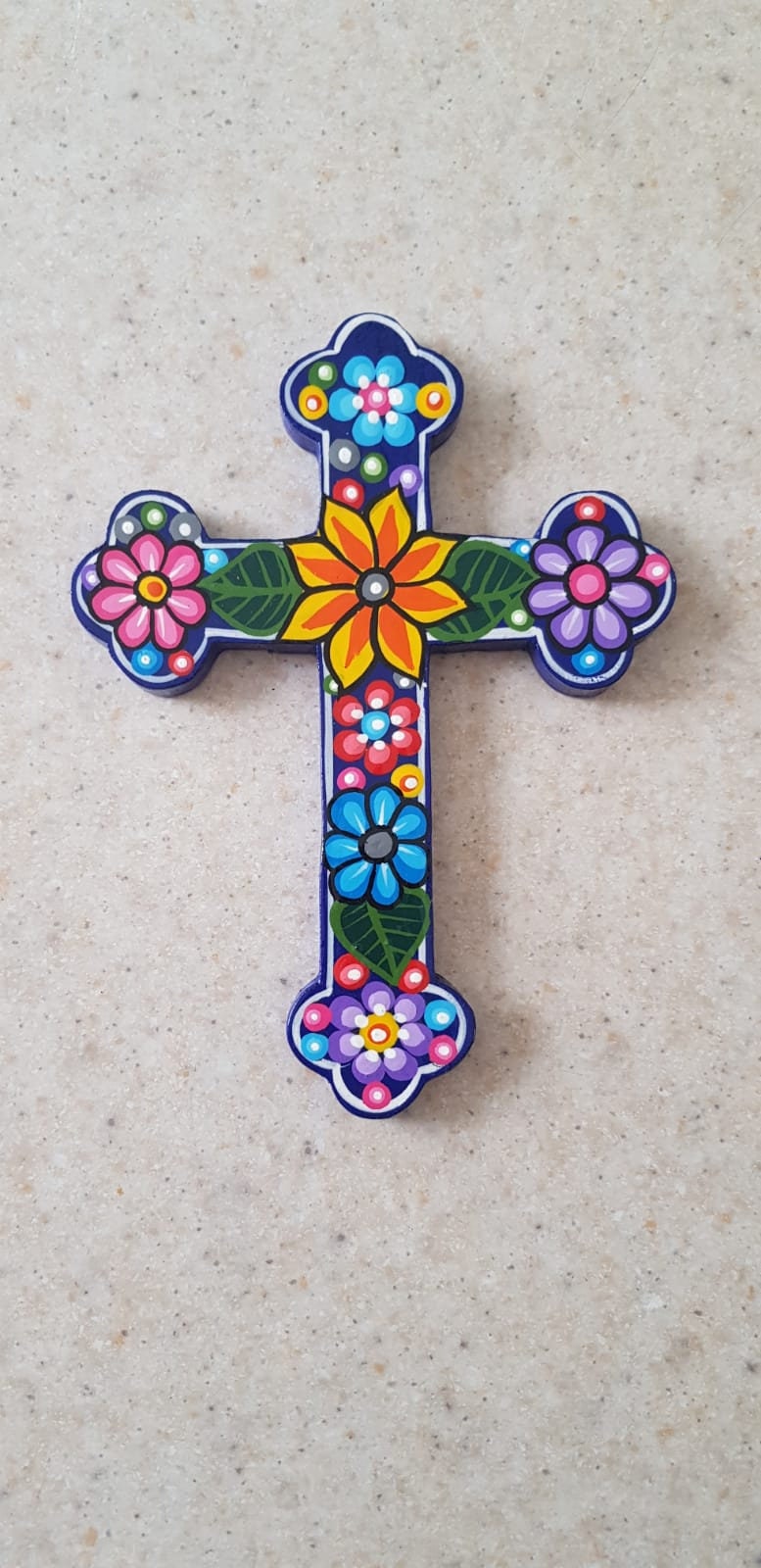 Mexican Wood Navy Blue Cross Mexican Blue Sacred Cross - Etsy