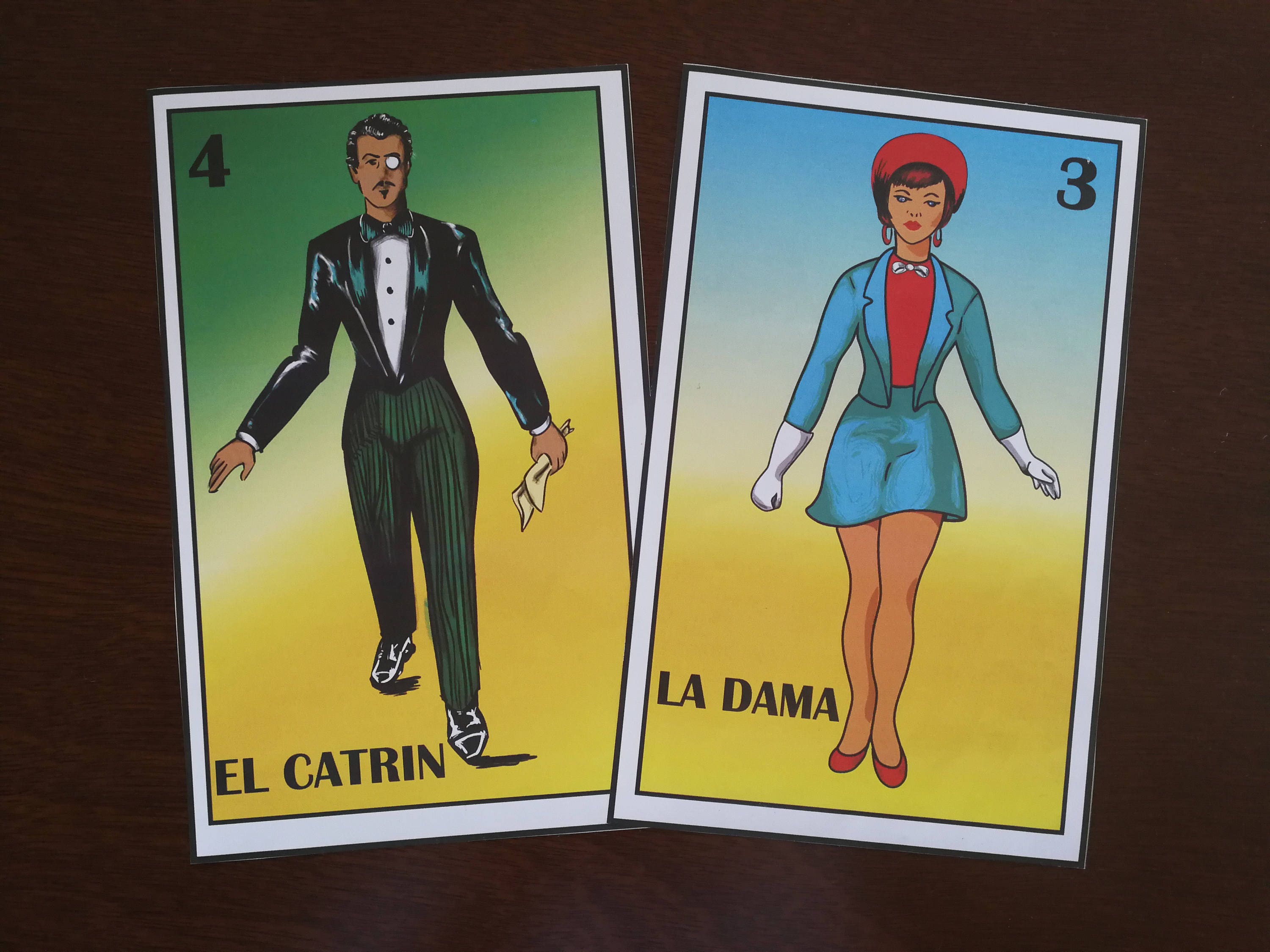 2 Mexican Loteria Stickers BIG Loteria Vinyl Sticker Mexican | Etsy