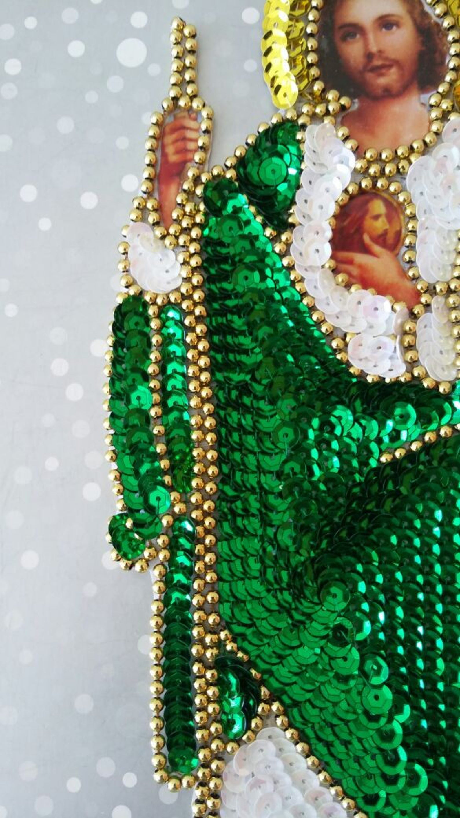 San Judas Tadeo Sequin Patch Saint Jude Patron De Lo - Etsy