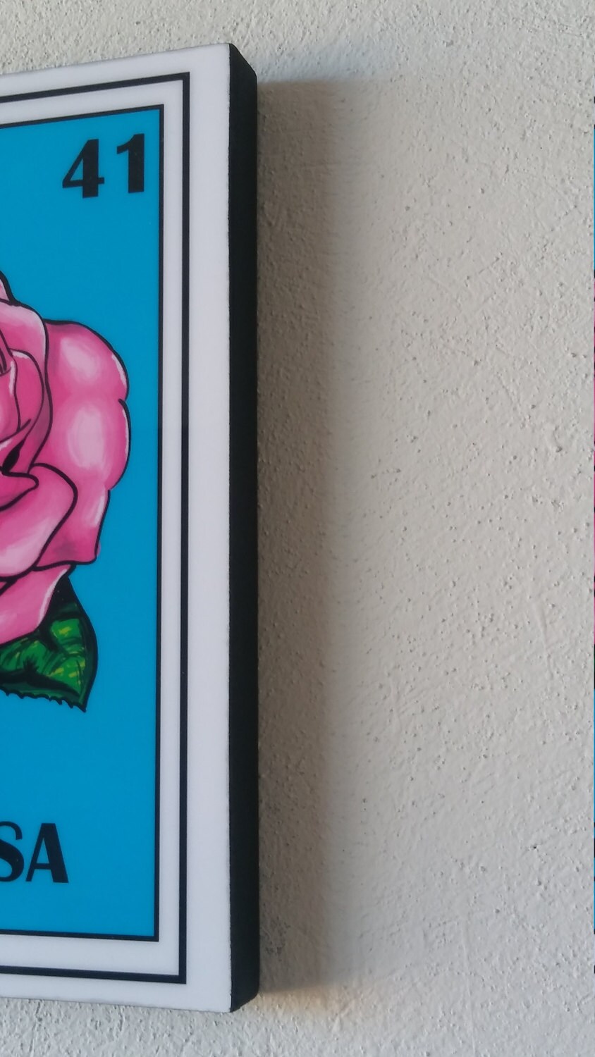 Mexican Loteria Frame La Rosa Loteria Como La Flor Mexican | Etsy