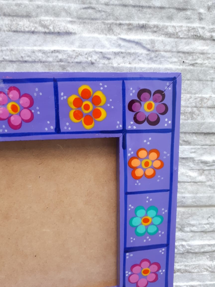 Mexican Photo Frame, Purple Flower Photo Frame, Mexico Family Picture ...
