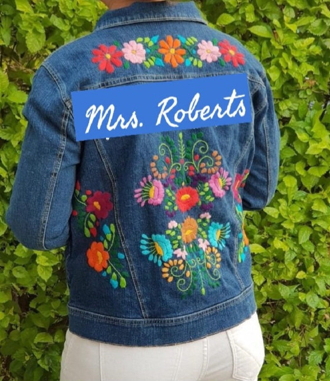 Cutomize Embroidered ADD A NAME to a Jacket white and Most Similar Font Available - Etsy