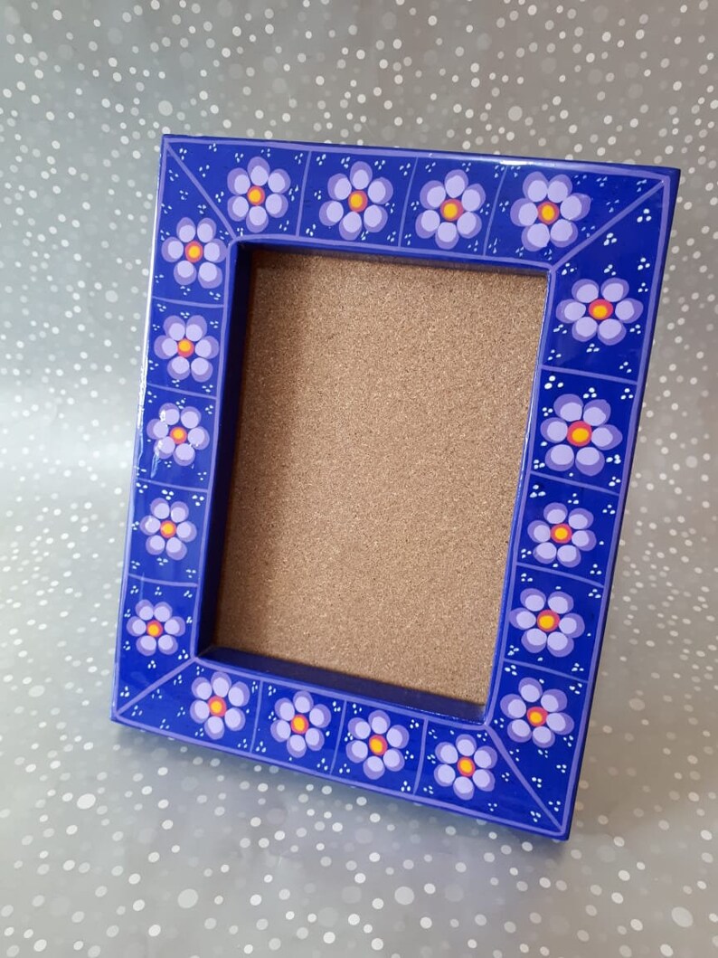 Mexican Purple Frame Handpaint Photo Frame Mexican Portrait | Etsy