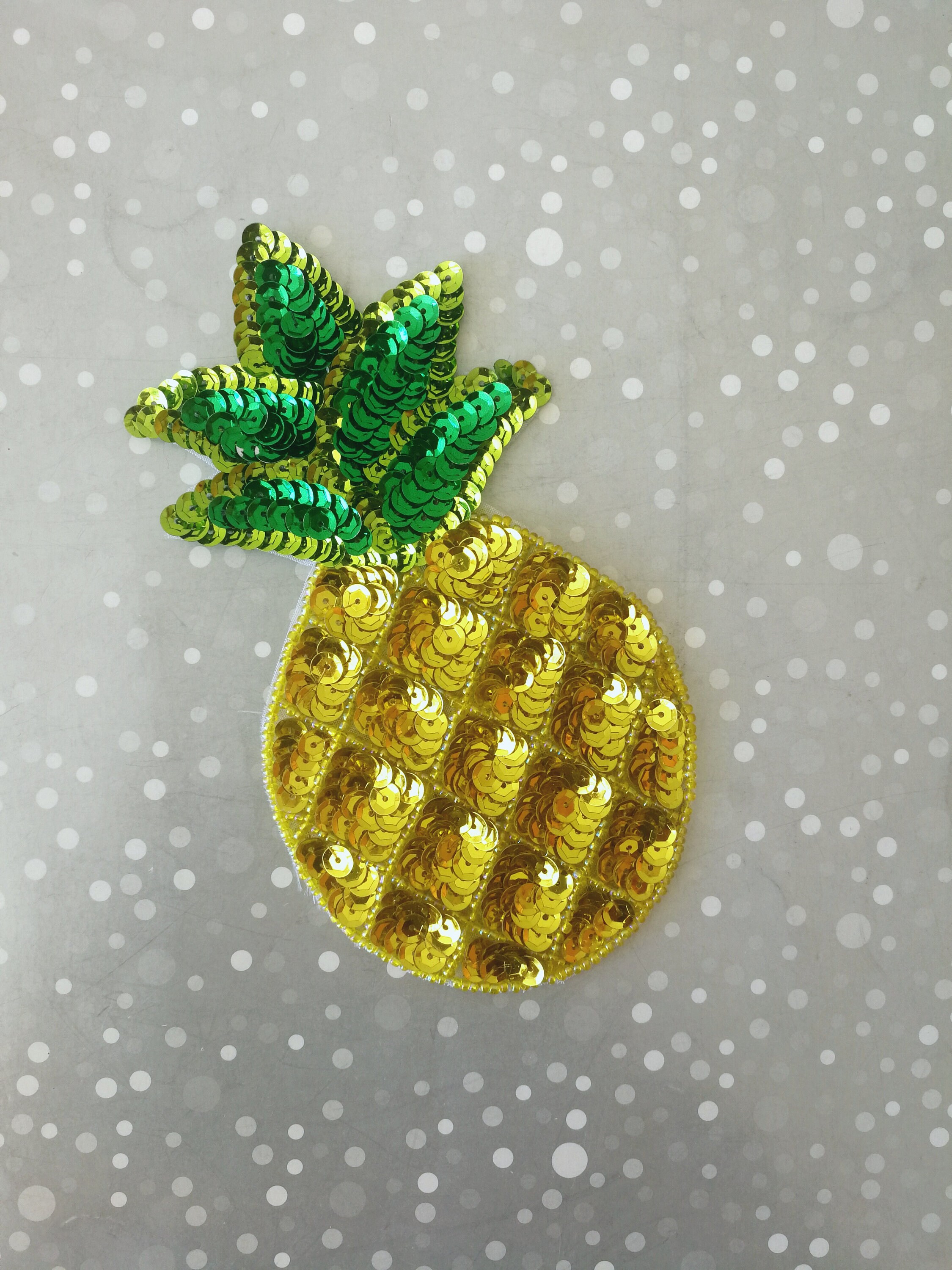 Pineapple Sequin Patch Pineapple Appliqué Fruit Sequin Patch - Etsy