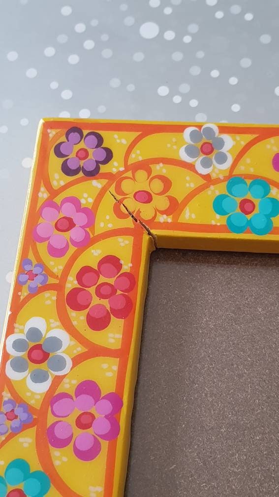 Yellow Photo Frame Mexican Photo Frame Mexico Family Picture | Etsy