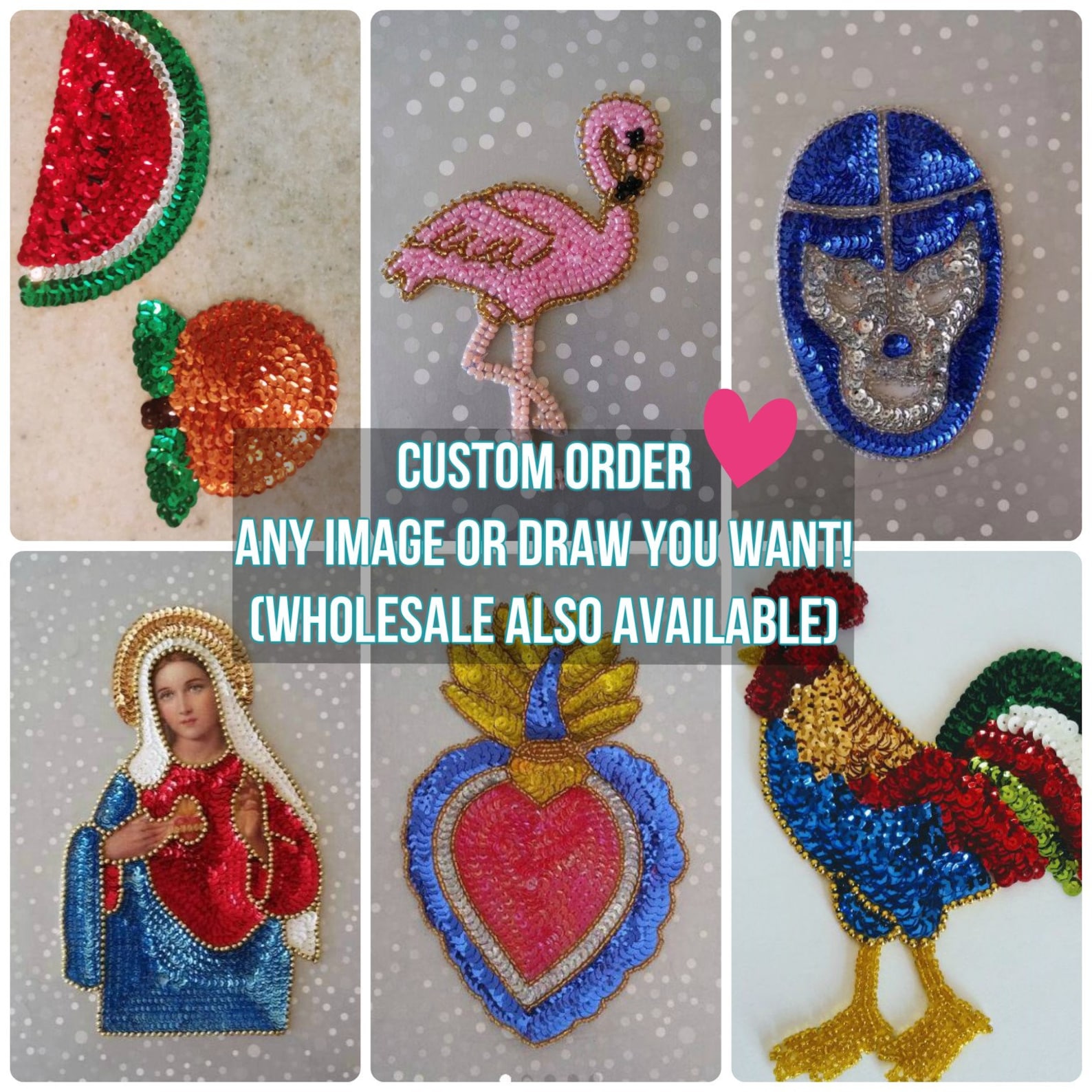 Set of 2 Mini Cactus sequin patch Mexican mini Nopal sequin | Etsy