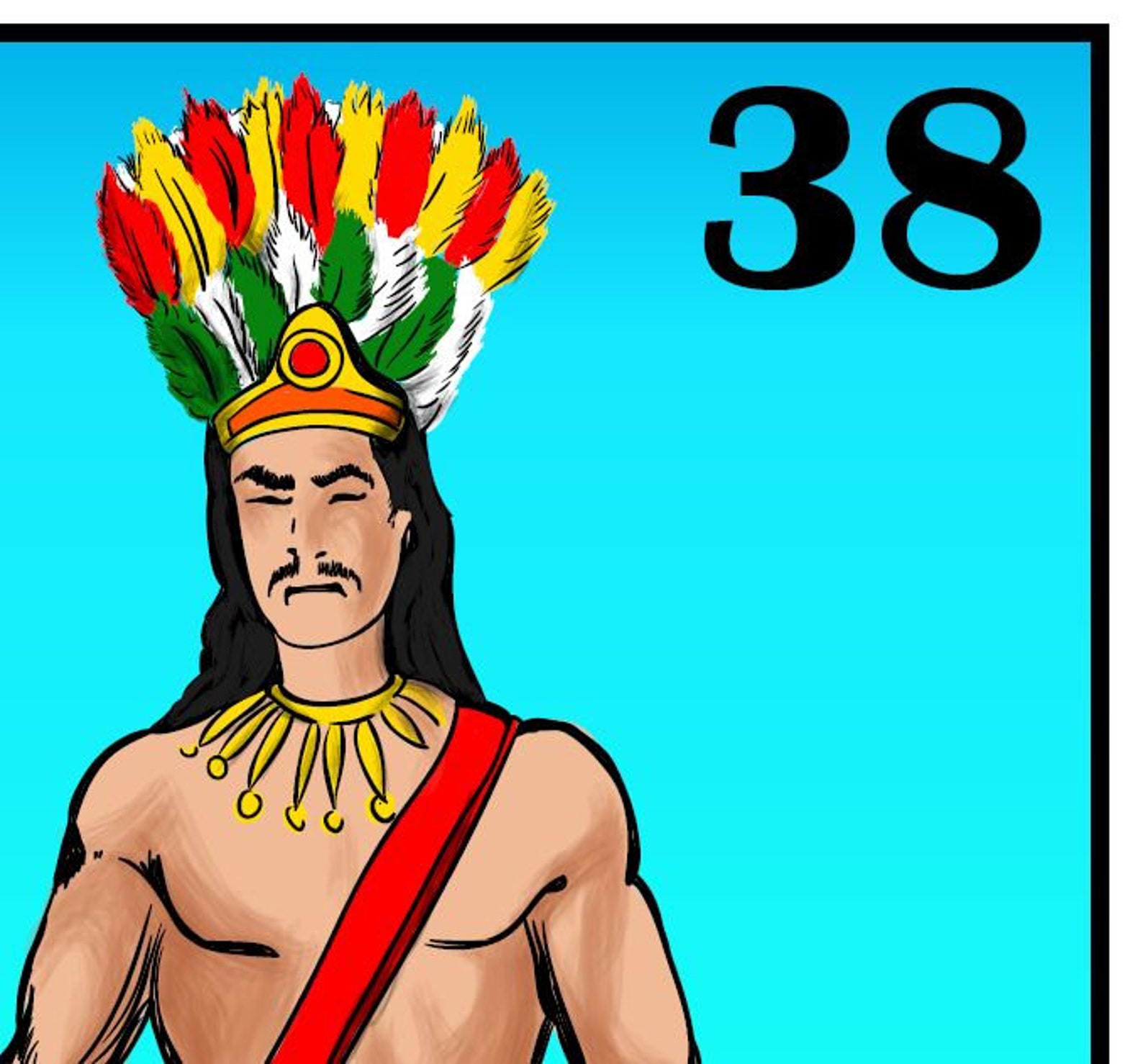 Mexican Loteria, El Apache Loteria, Mexican Aztec Man Loteria, Mexican ...