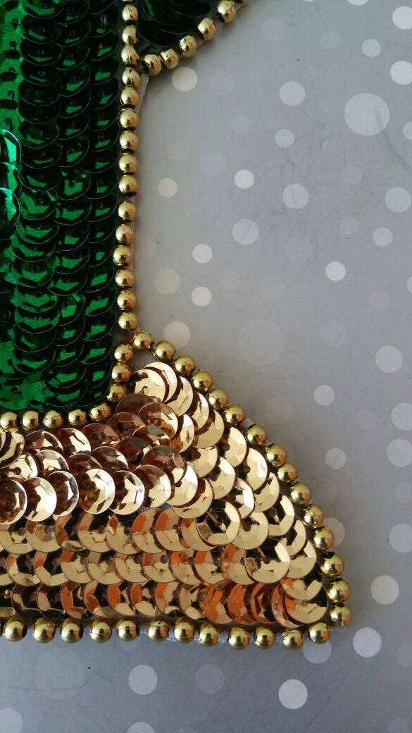 Cactus Sequin Patch, Mexican Nopal Sequin Patches, Mexican Patch, Nopal Cactus Sequin Applique ...