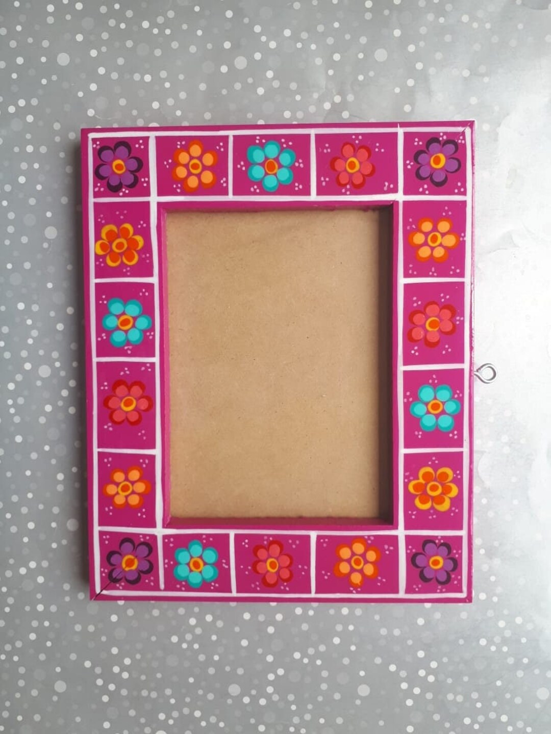 Mexican Pink Photo Frame, Mexican Family Picture Frame, Pink Tile Frame ...