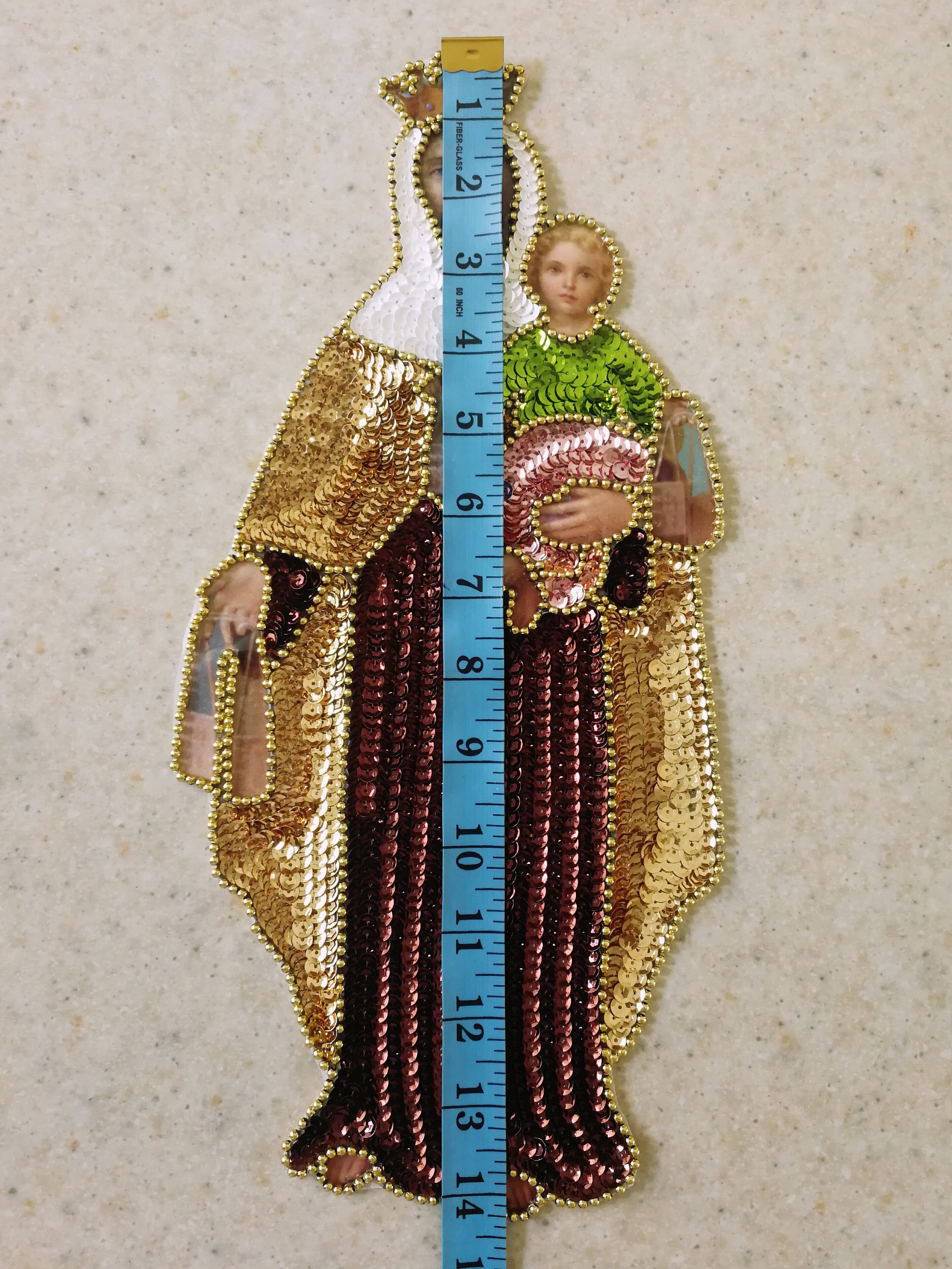 Virgen Sequin Patch Virgen Maria Carmen Virgen De Guadalupe - Etsy