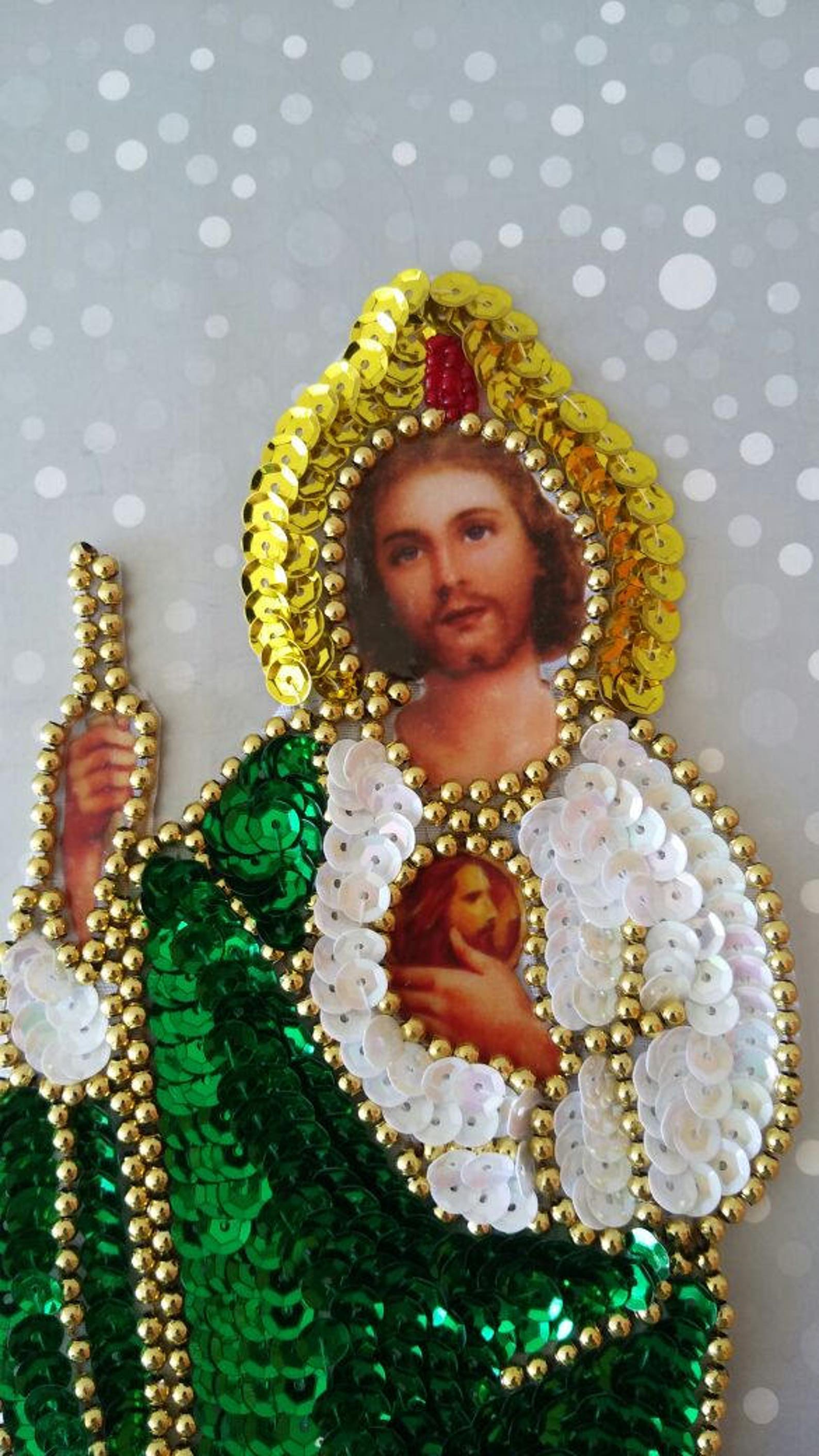 San Judas Tadeo Sequin Patch, Saint Jude Patron De Lo Imposible ...