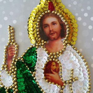 San Judas Tadeo Sequin Patch, Saint Jude Patron De Lo Imposible ...