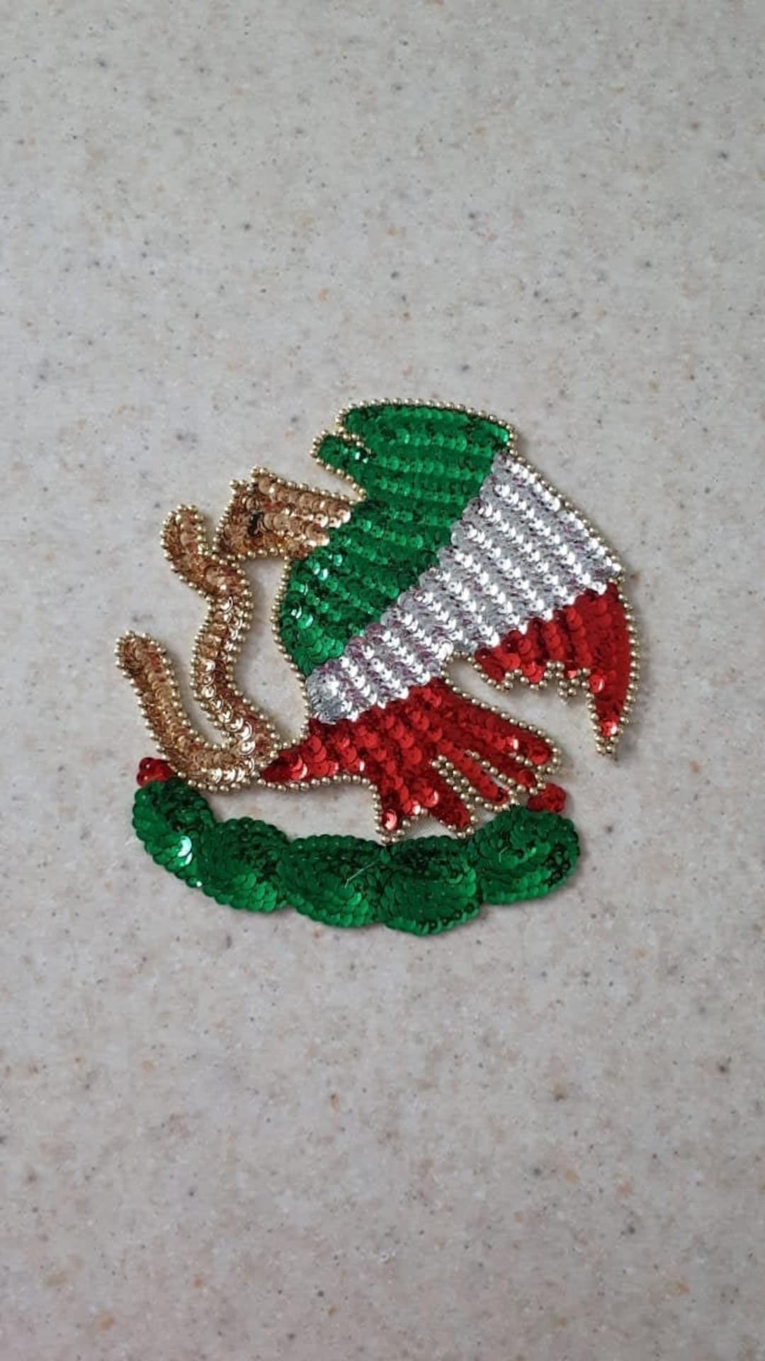 Mexico Eagle Flag Patch, Mexican Badge Flag Sequin Embellishment ...