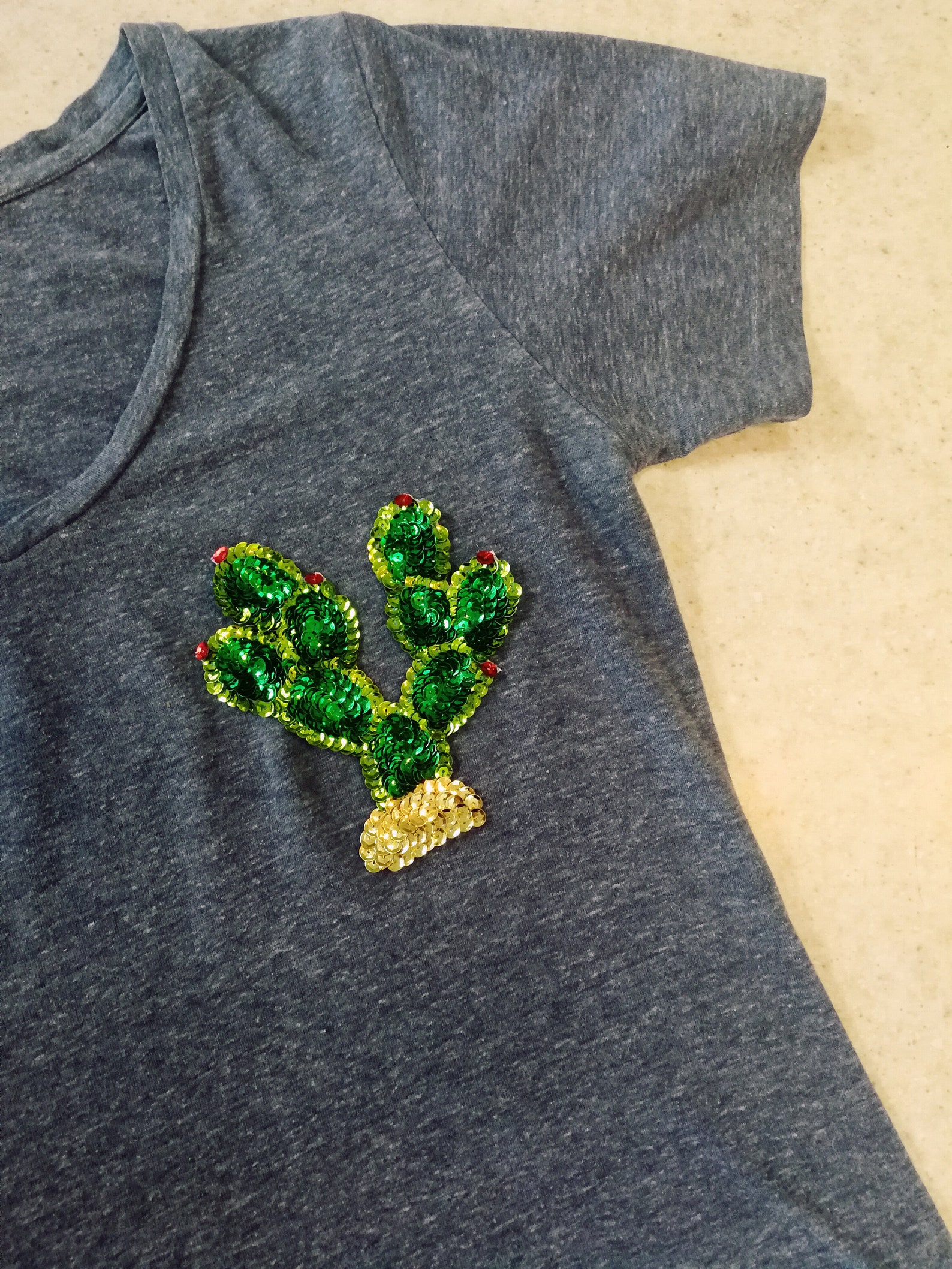 Set of 2 Mini Cactus Sequin Patch Mexican Mini Nopal Sequin - Etsy