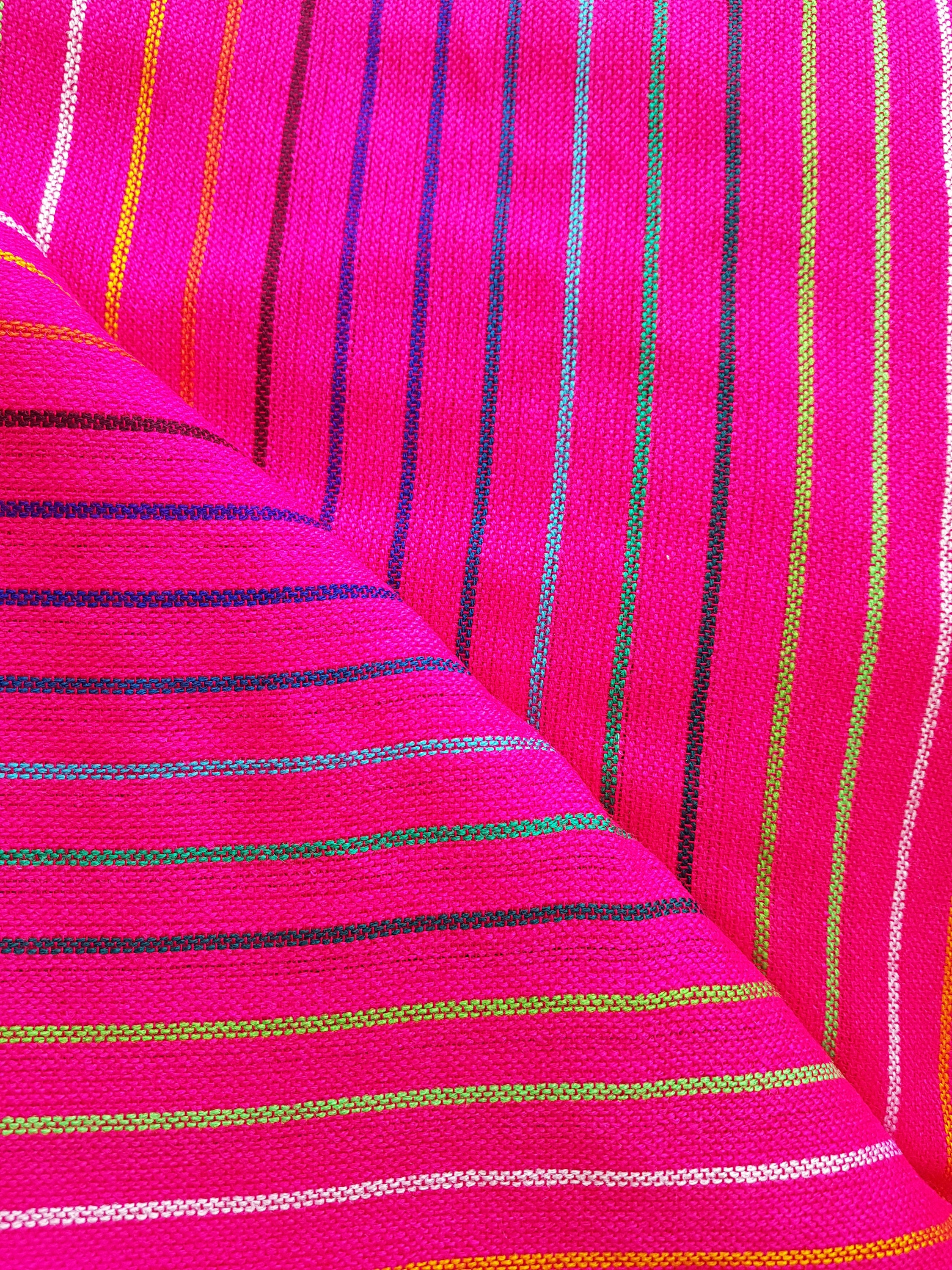 Rebozo rosa mexicano Suministro de tela azteca tela a rayas | Etsy