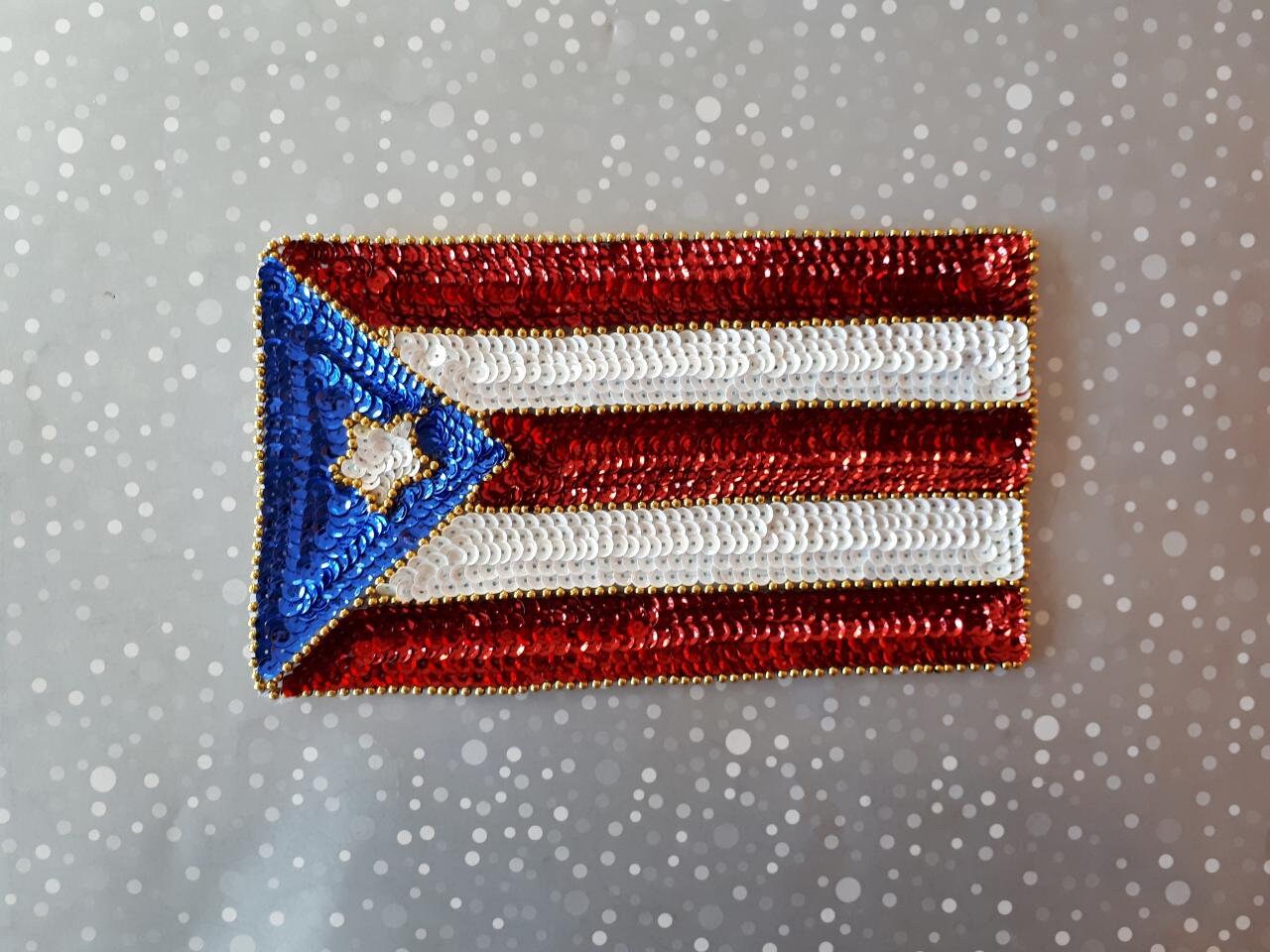 Puerto Rico Flag Patch Puerto Rican Flag Sequin Patch - Etsy