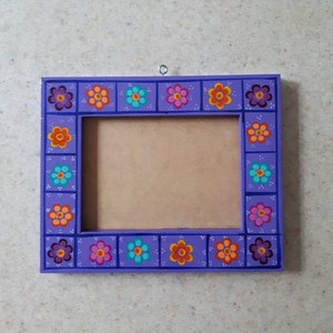 Mexican Photo Frame, Purple Flower Photo Frame, Mexico Family Picture ...