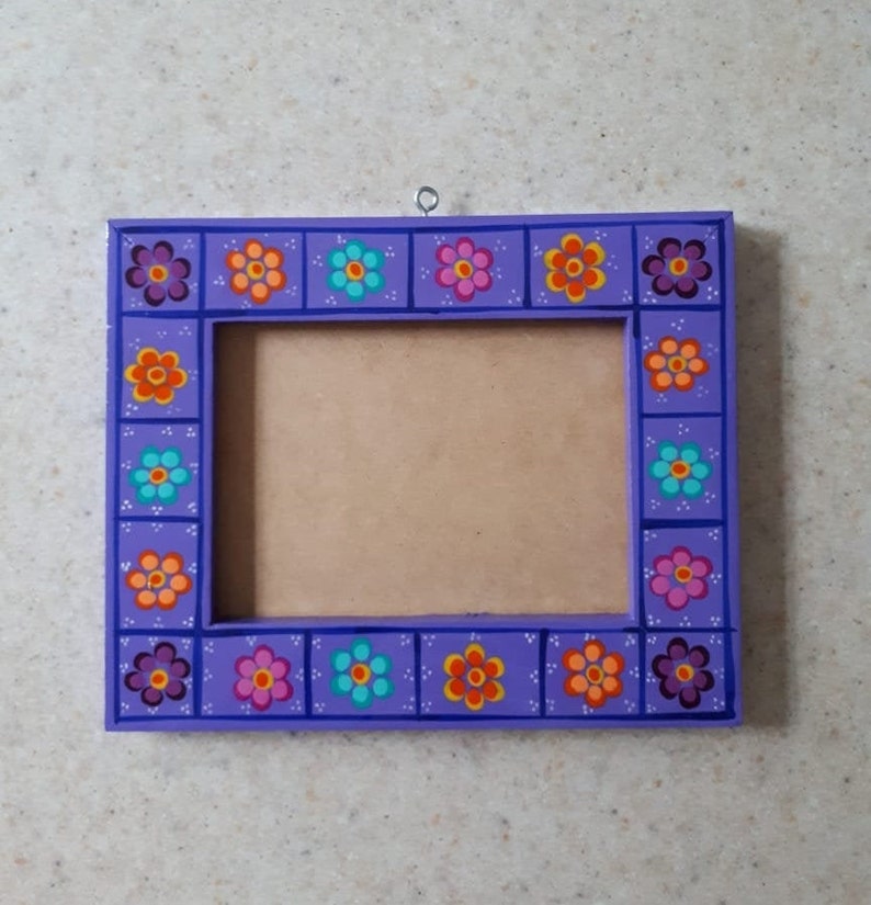 Mexican Photo Frame, Purple Flower Photo Frame, Mexico Family Picture ...