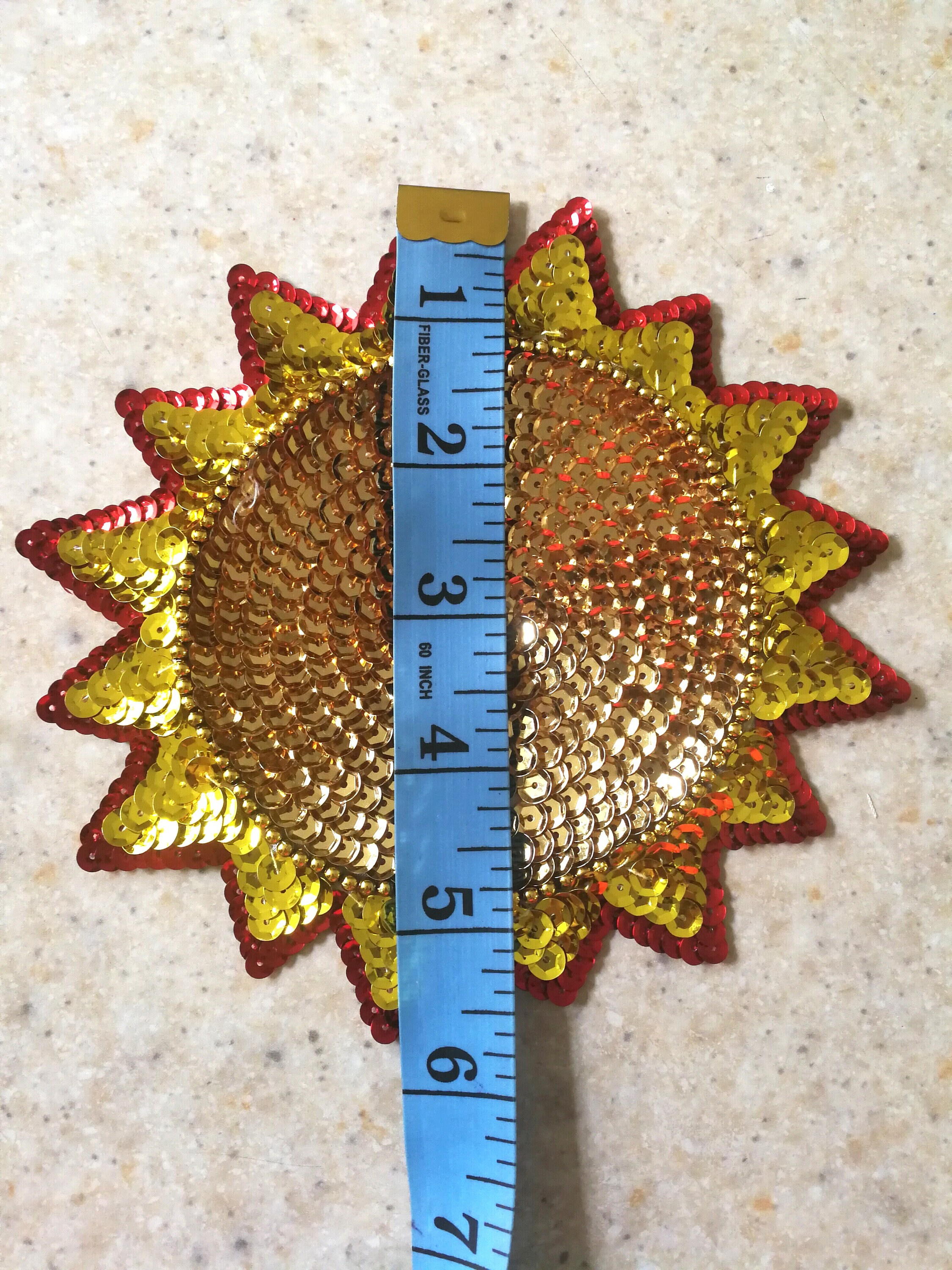 Set of 2 Sun Sequin Patch Golden Sun Sequin Patch El Sol - Etsy