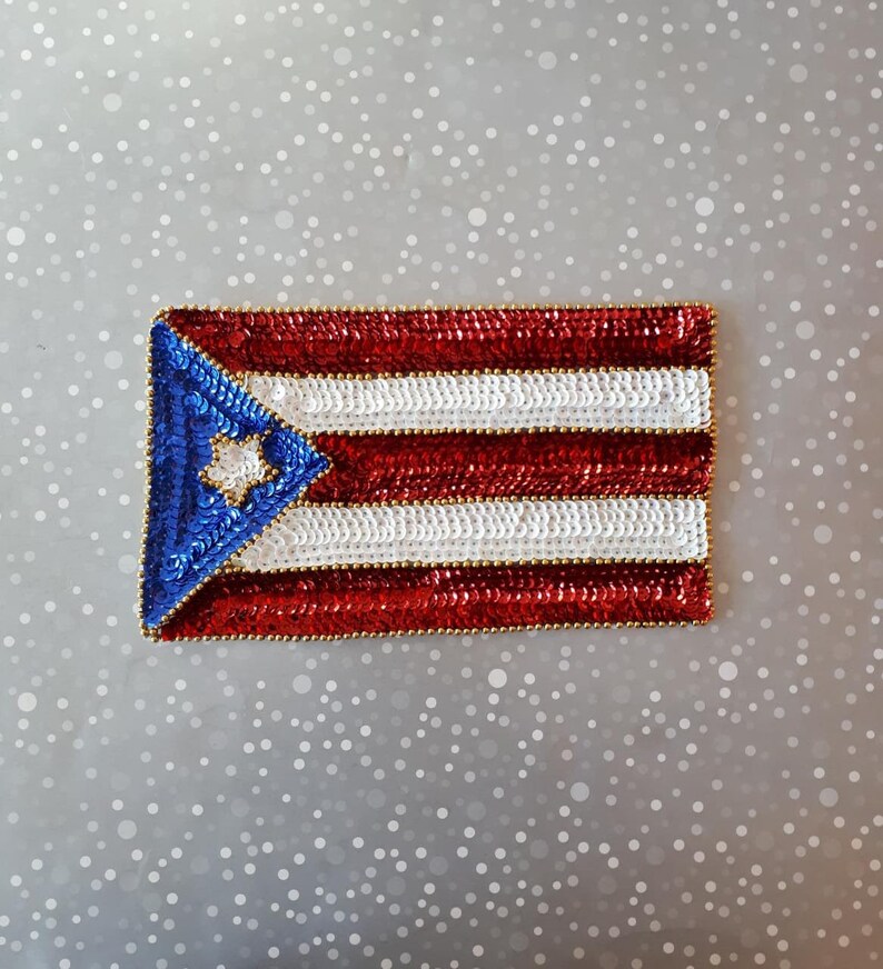 Puerto Rico Flag Patch Puerto Rican Flag Sequin Patch - Etsy
