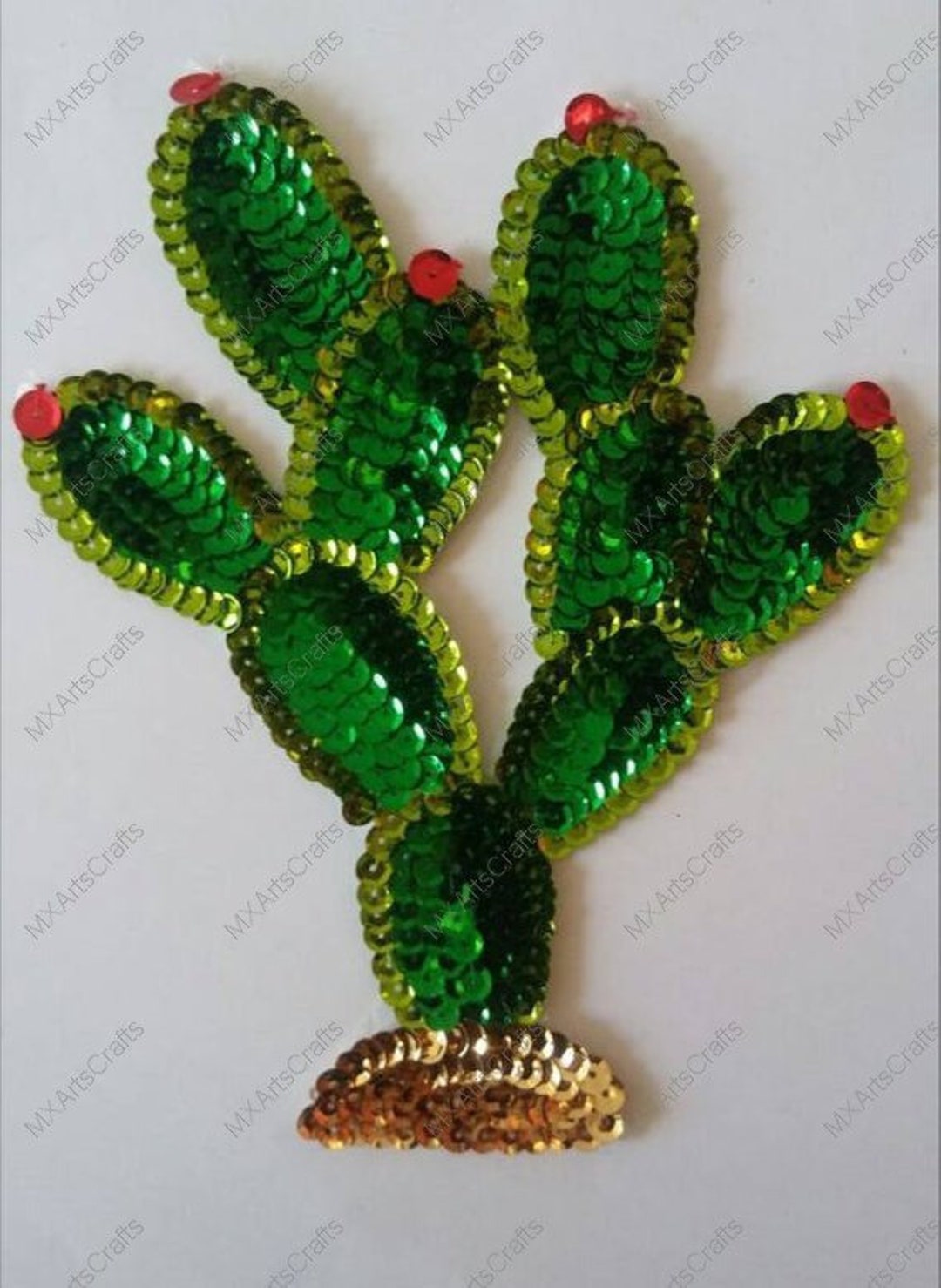 Cactus Sequin Patch Mexican Nopal Sequin Patches Mexican - Etsy