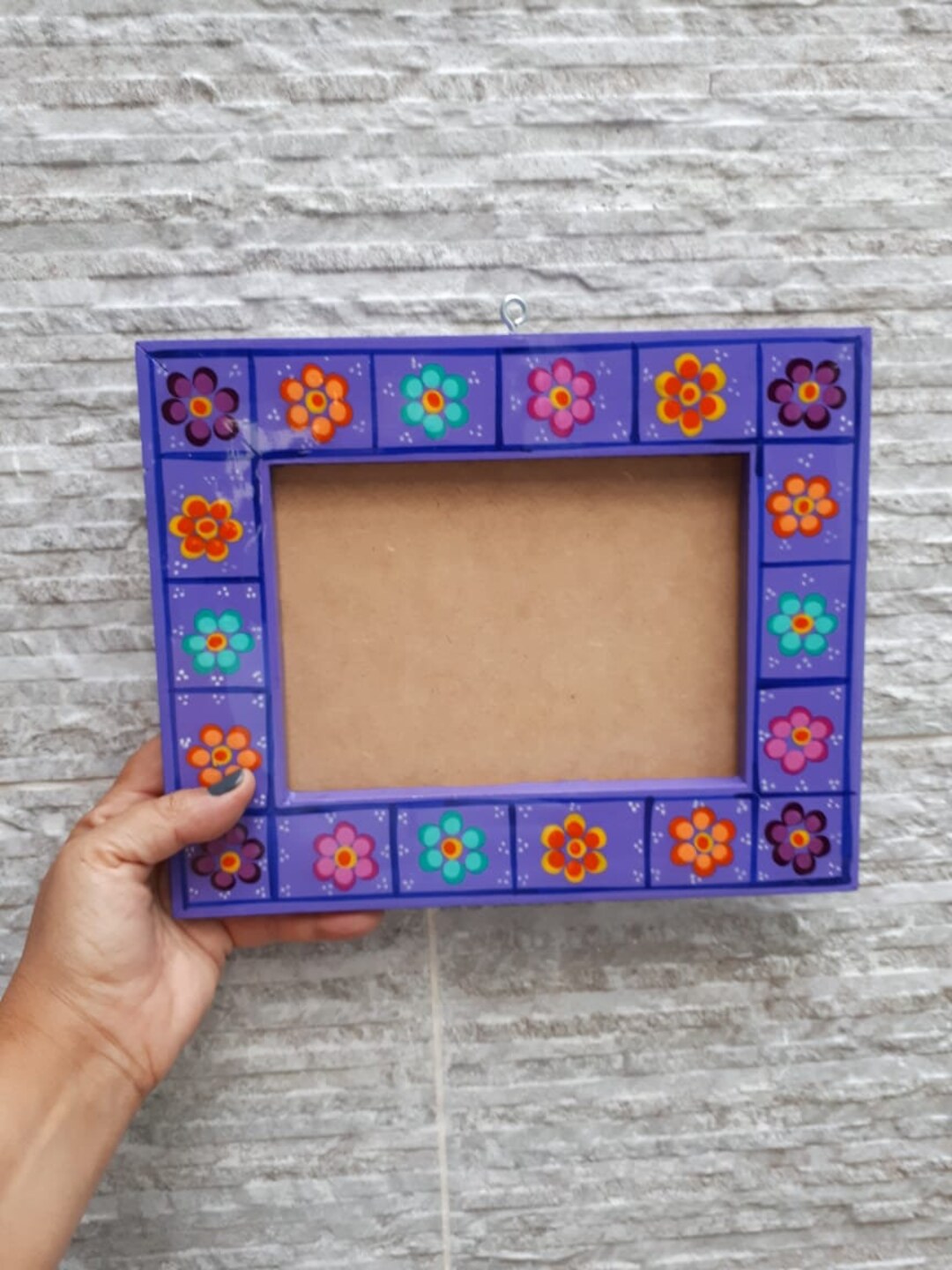 Mexican Photo Frame, Purple Flower Photo Frame, Mexico Family Picture ...