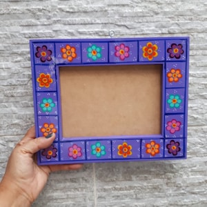 Mexican Photo Frame, Purple Flower Photo Frame, Mexico Family Picture ...