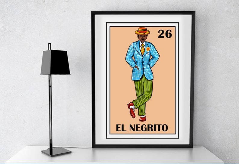Mexican Loteria El Negrito Loteria El Catrin Loteria - Etsy