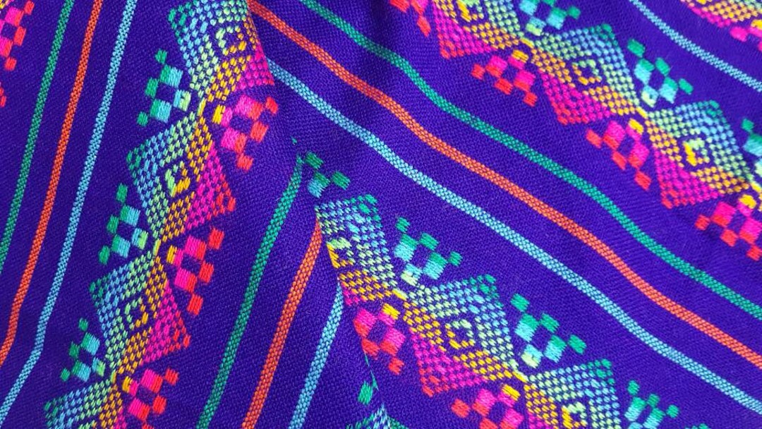 Rebozo Morado Mexicano, Tela Mexicana, Tela Azteca, Camino De Mesa ...