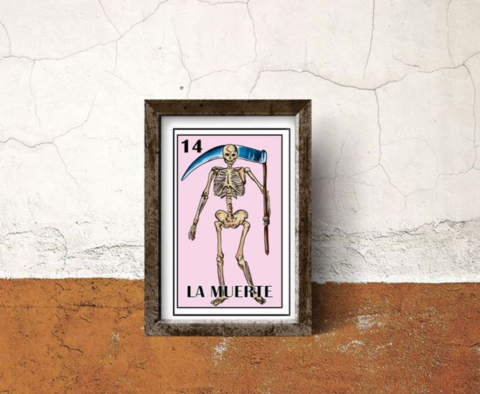 Mexican Skull Mexican Loteria Day of the Dead Print Skull - Etsy